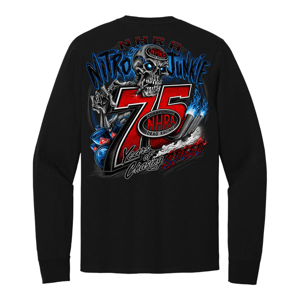 NHRA 75th Nitro Junkie Long Sleeve T-Shirt | NitroMall